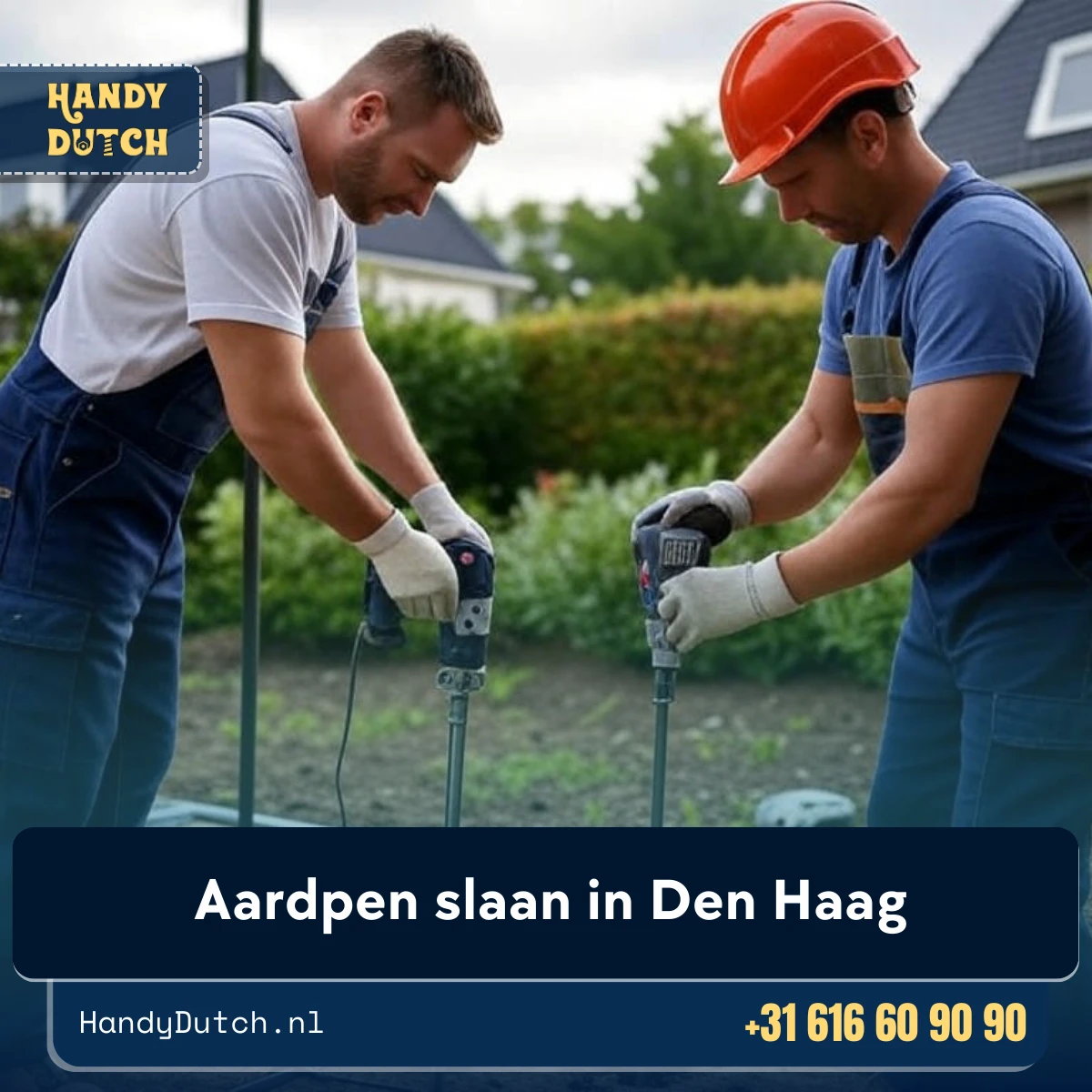 Aardpen slaan in Den Haag